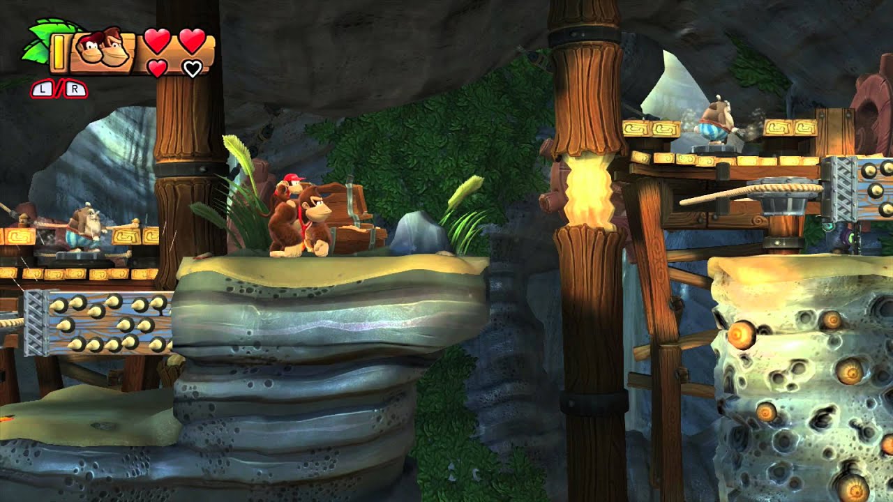 Donkey Kong Country: TF. Costa Costosa 4-5 - Gameplay - 100% puzzles y ...