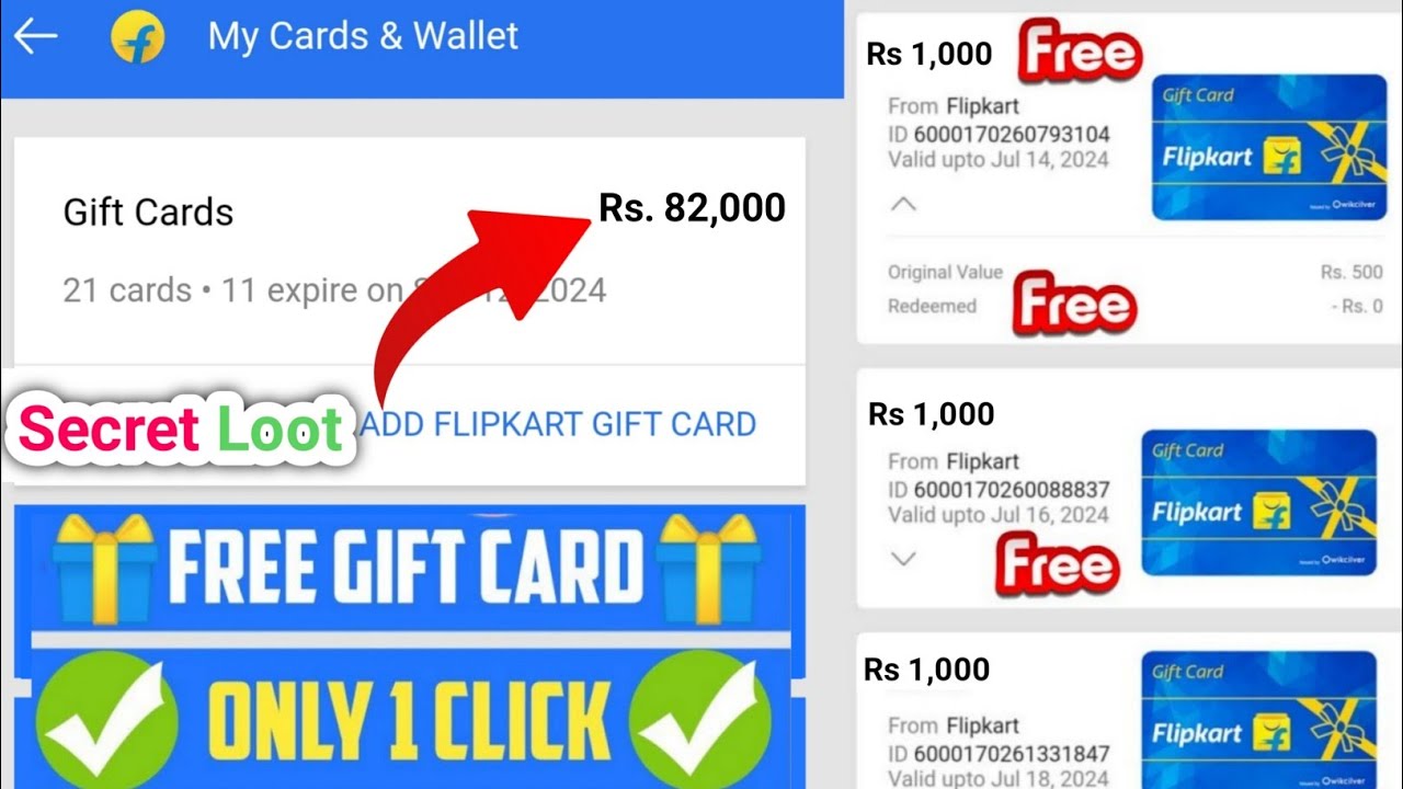 Get Free ₹5000 Flipkart Gift Card | Add ₹5000 Flipkart Gift Voucher ...