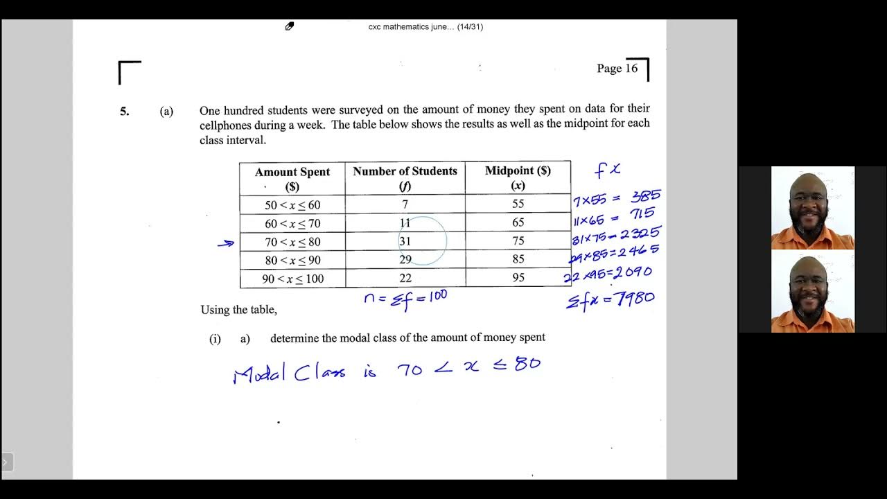 Csec Maths July 2021 Q5 - YouTube