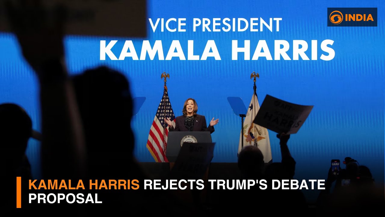 Kamala Harris rejects Trump's debate proposal | DD India - YouTube