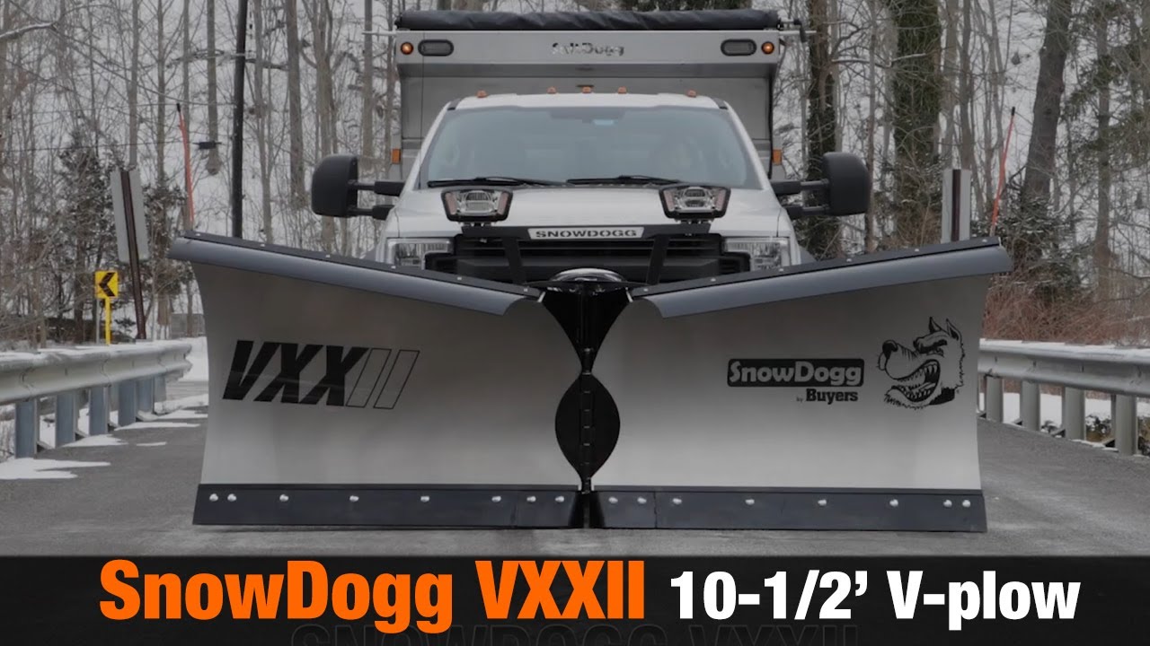 NEW SnowDogg VXXII 10-1/2 Foot V-plow - YouTube