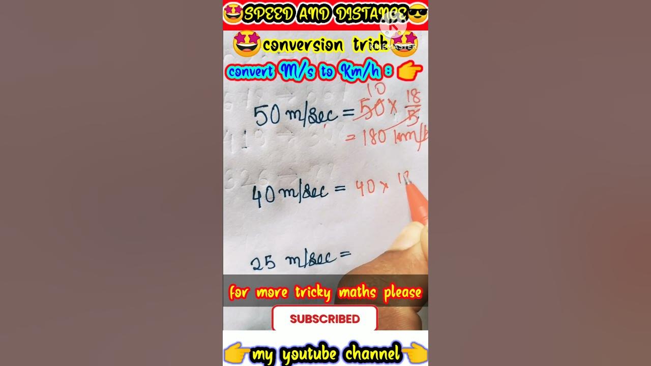 conversion-m-sec-to-km-h-maths-trick-short-tricks-shorts