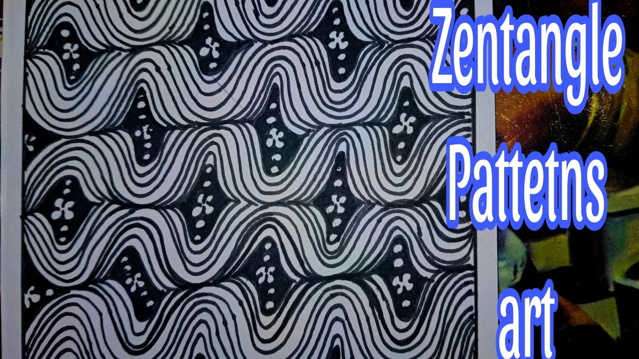 New patterns Zentangle Art for beginners ll very easy process ll Step ...