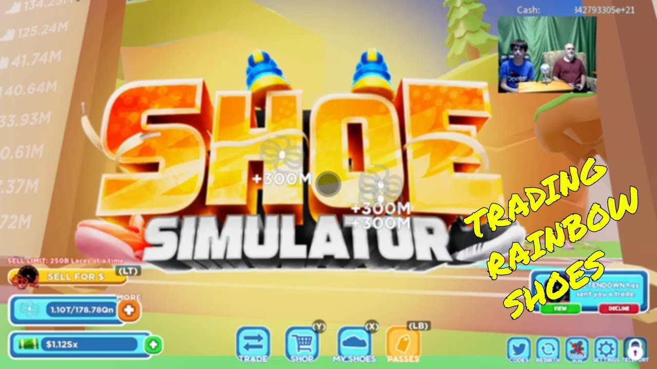 ROBLOX - SHOE SIMULATOR TRADING RAINBOW SHOES - YouTube