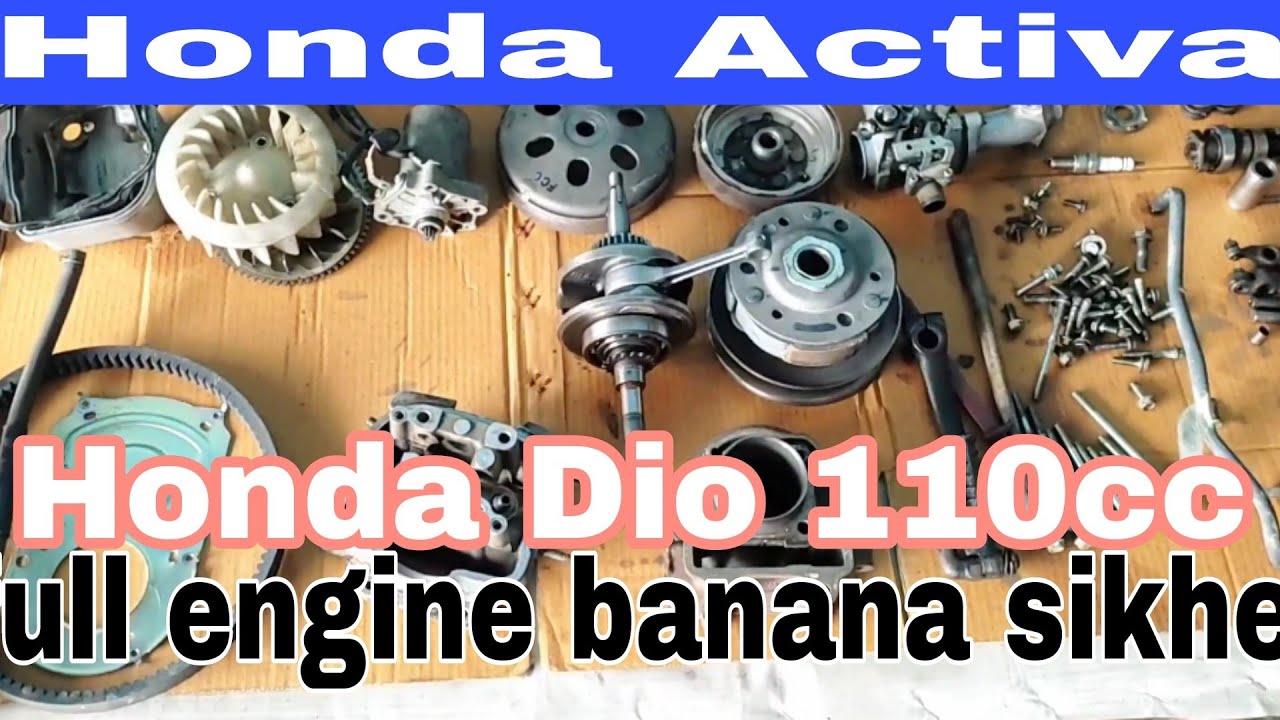 how to Honda Dio full engine rebuild to 🛵 activa engine full assemble ...