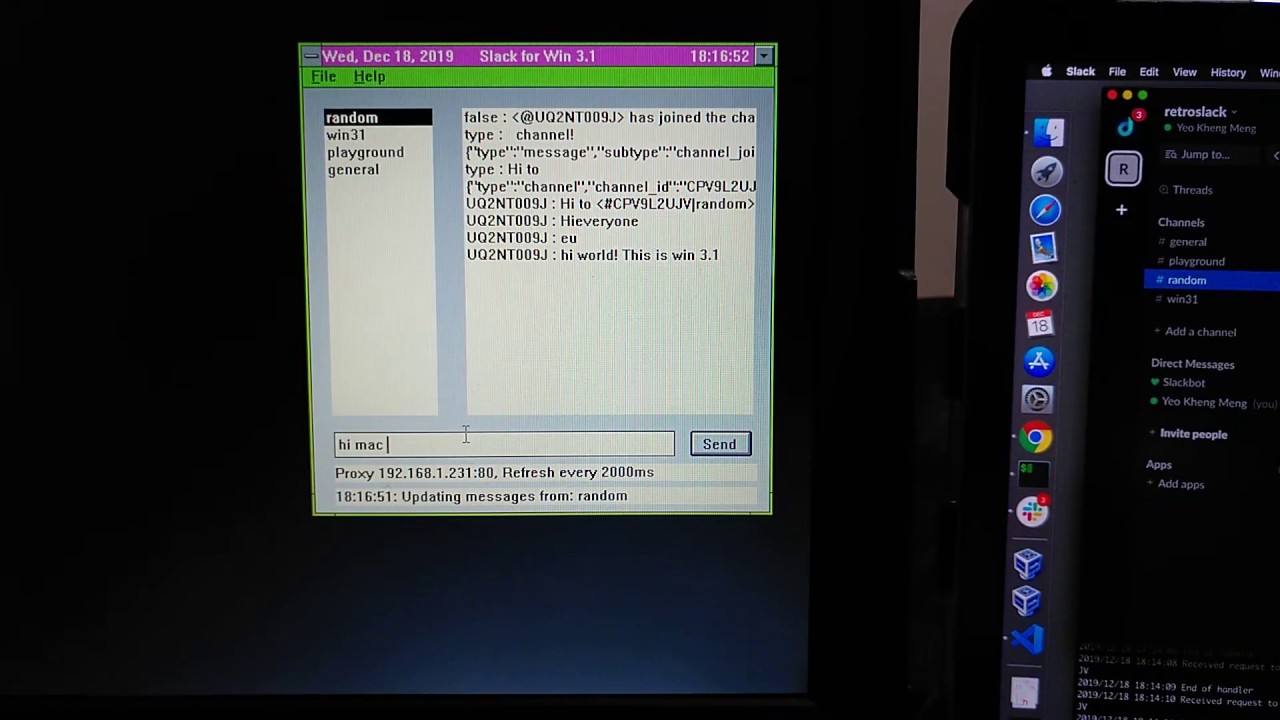 Slack client for Windows 3.1 - YouTube
