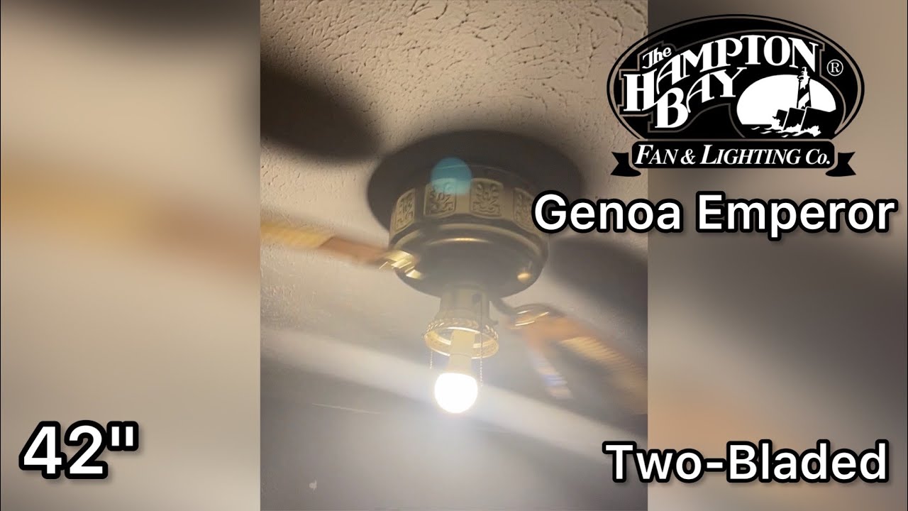 42" Hampton Bay Genoa Emperor Ceiling Fan - YouTube