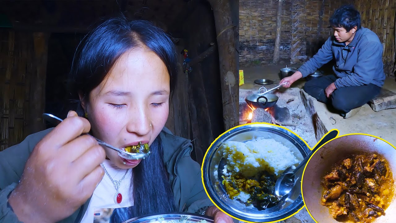 Mr Nati Cooks Bullfrog curry for Pregnant wife ||Manjita enjoying ...
