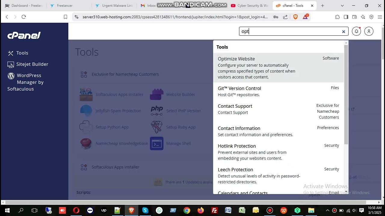 how to optimize web site cpanel - YouTube