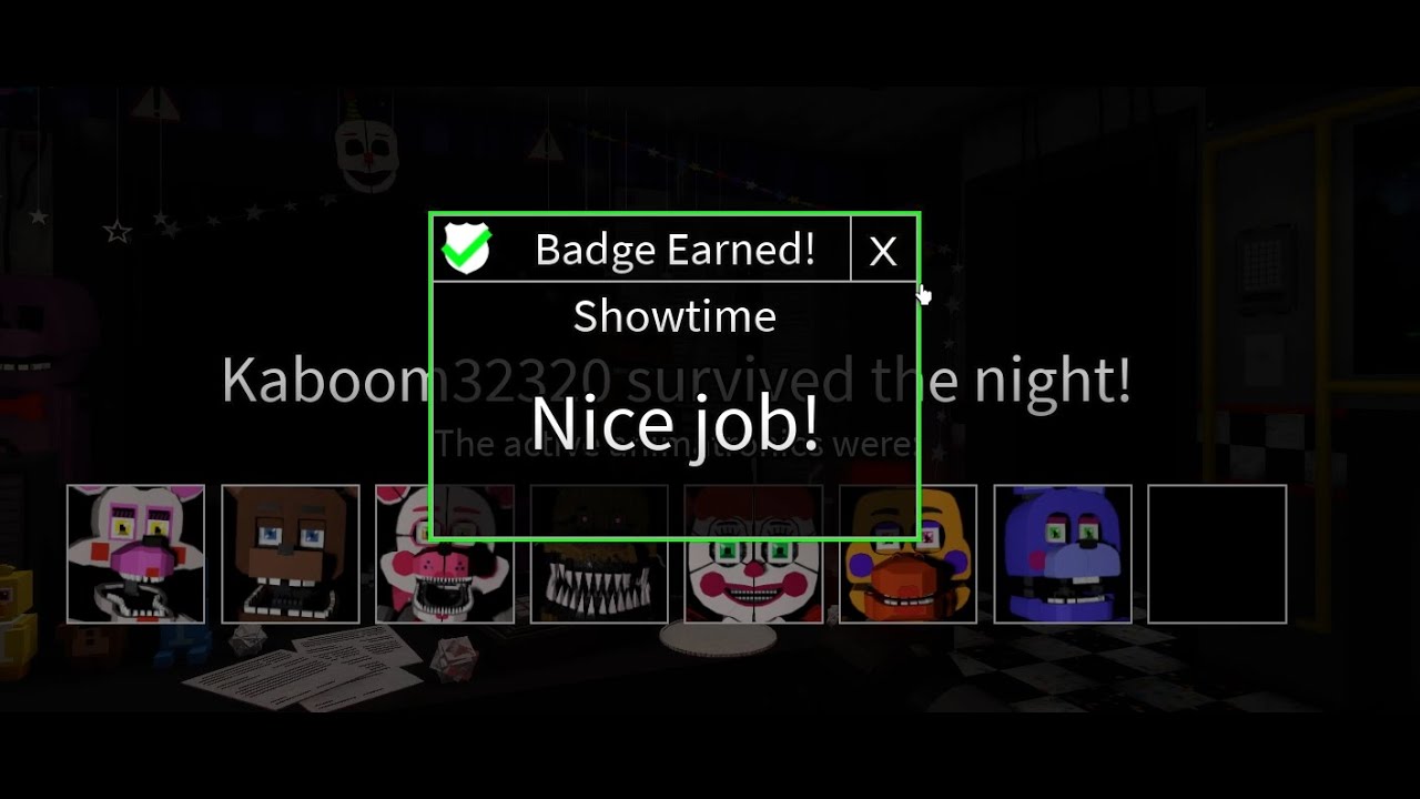 Fnaf Roblox Ultimate Random Night: Showtime - YouTube