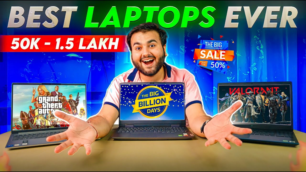 Choose BEST Gaming Laptops Rs 50K- 1.5 Lakh 🤯 Flipkart Big Billion Days Sale 2023 - YouTube