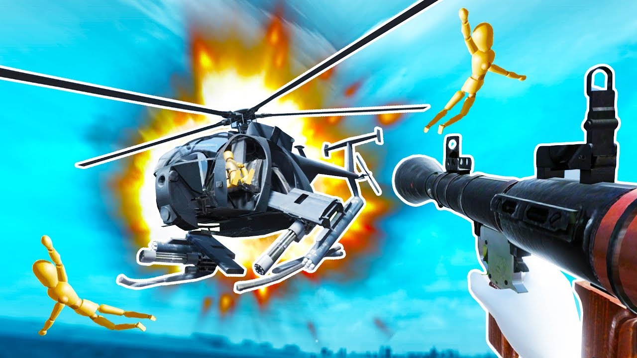 I DESTROYED a HELICOPTER with a RPG in Disassembly VR! - YouTube