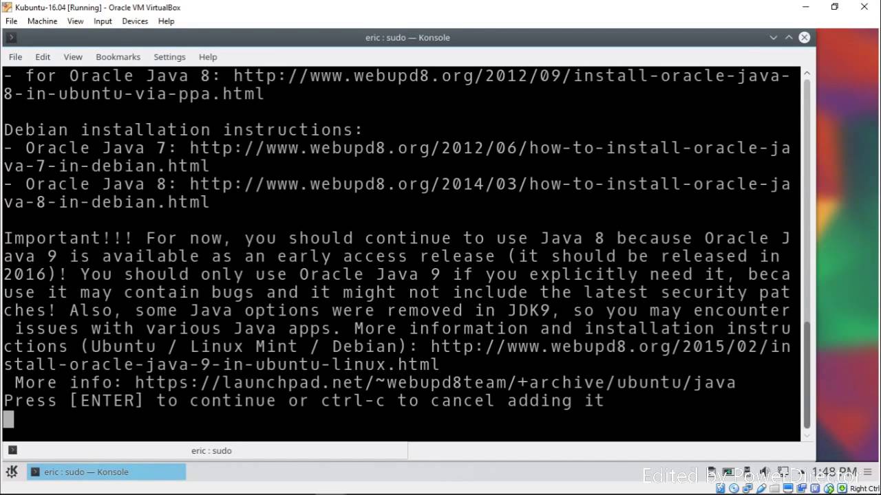 Install Oracle Java8 On Ubuntu With Ppawebupd8teamjava Youtube 1495