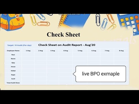 What is check sheet in 7 QC Tool? ( live BPO job example) || 2020 - YouTube