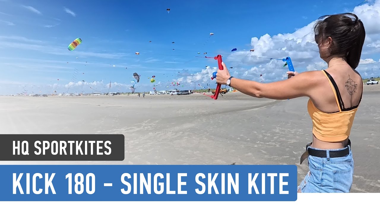 HQ Sportkites - Kick 180 - Single Skin Kite - YouTube