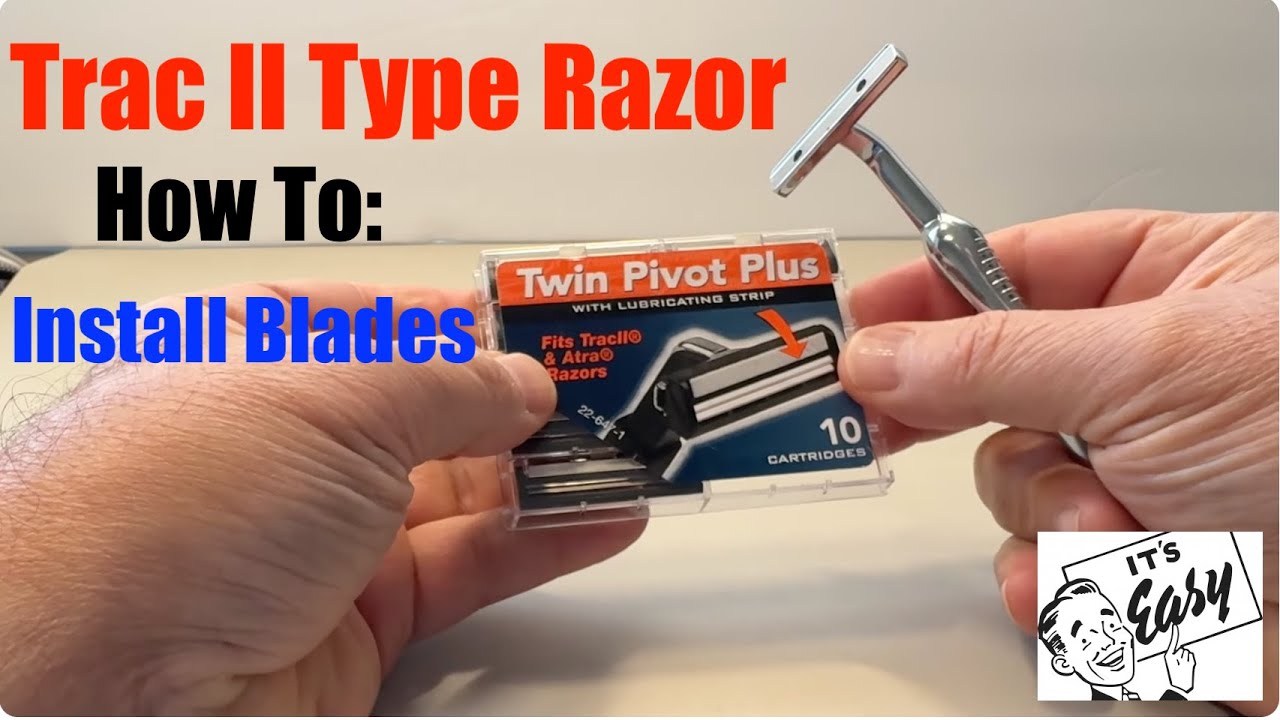 Gillette Trac II Type Razor Blade Install - YouTube