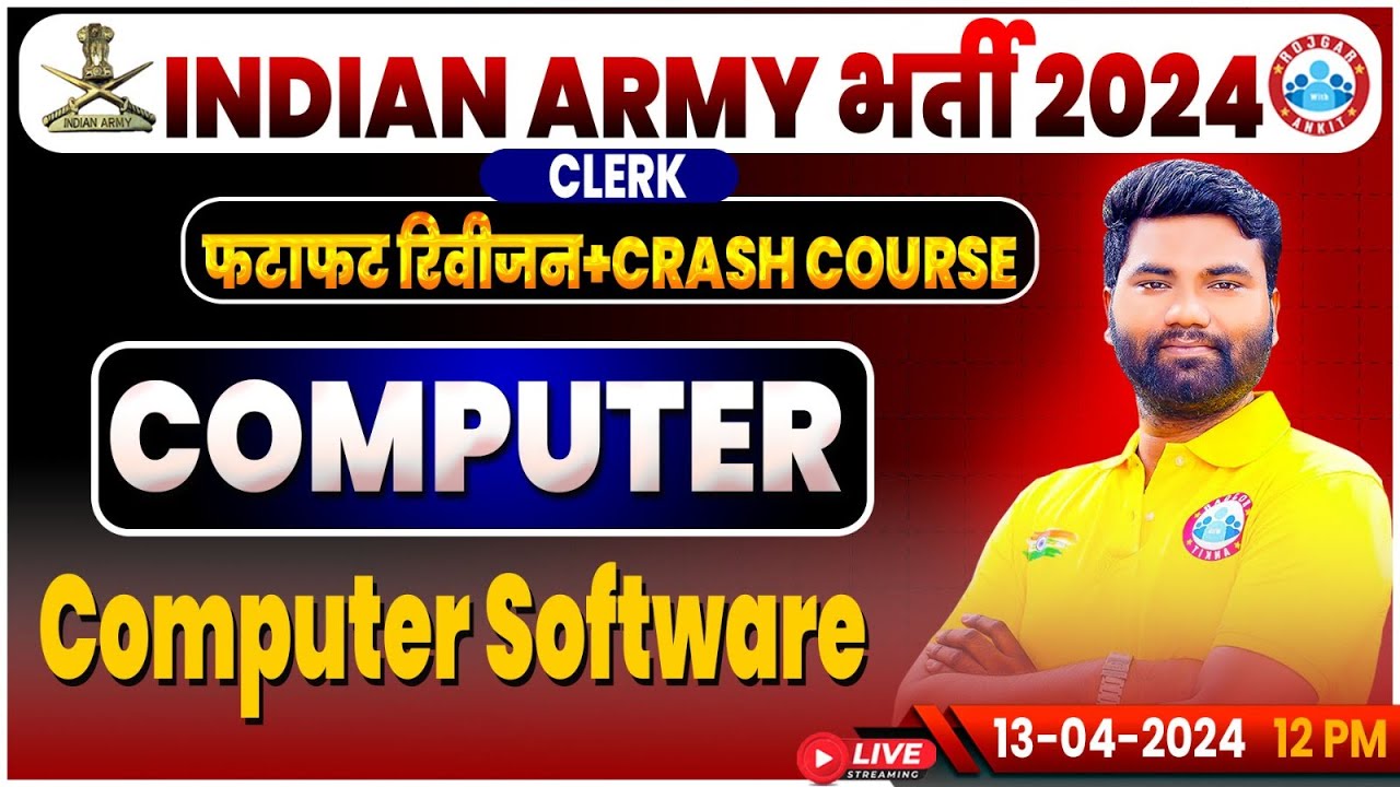 Indian Army 2024, Army Clerk Computer Revision Class, Army Crash Course ...