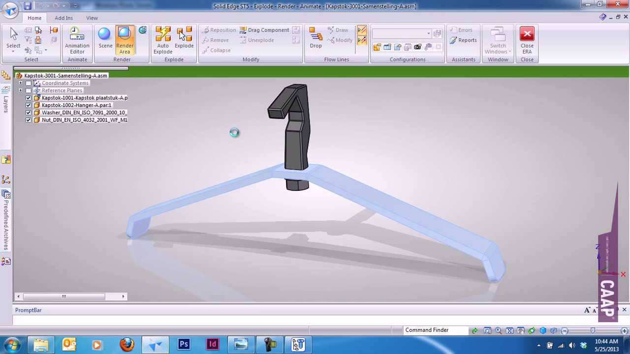 Solid Edge - All Around - Contour Flange, Flange, Break Corner, Extrude ...