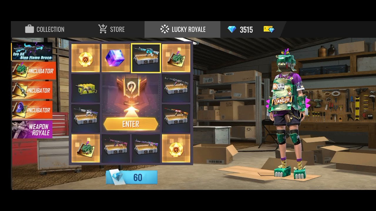 free fire case simulator game - YouTube