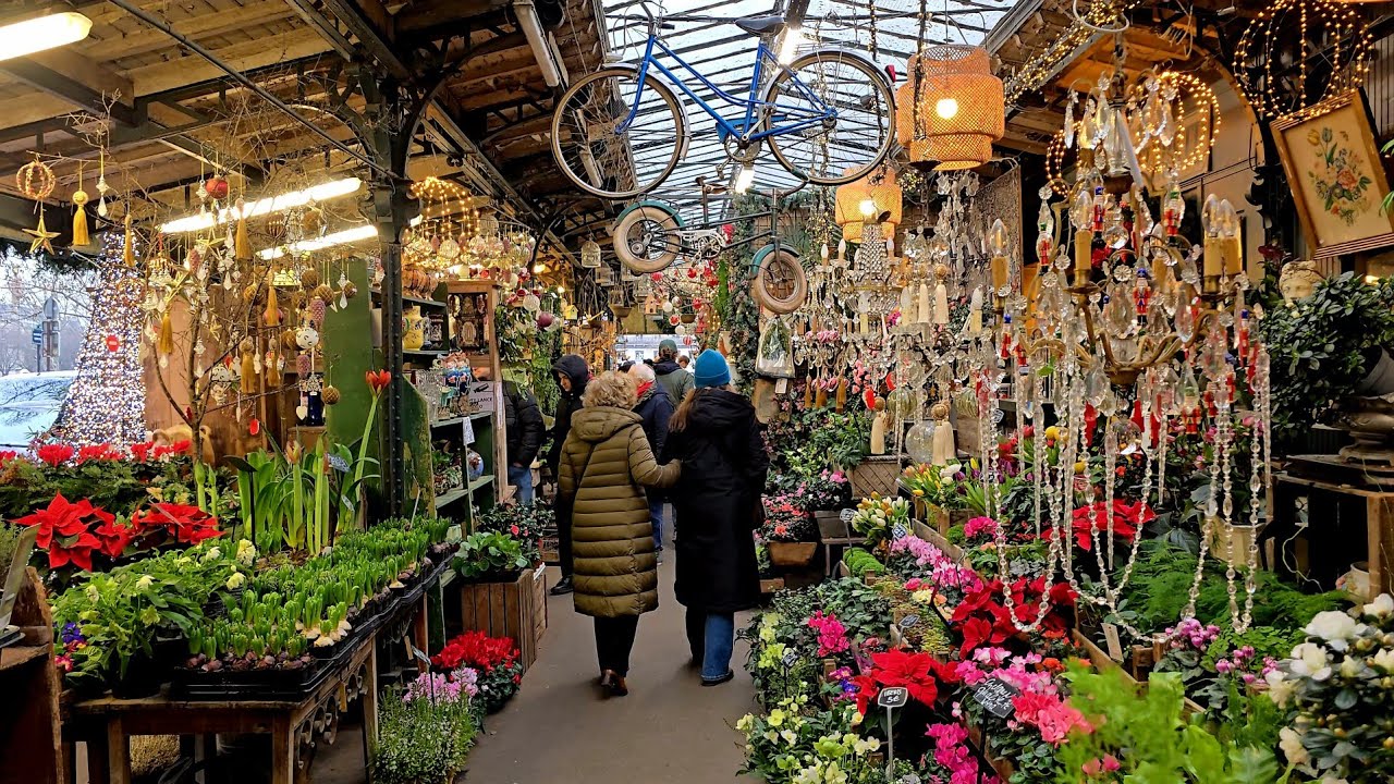 Marché aux Fleurs Reine Elizabeth II de Paris - YouTube