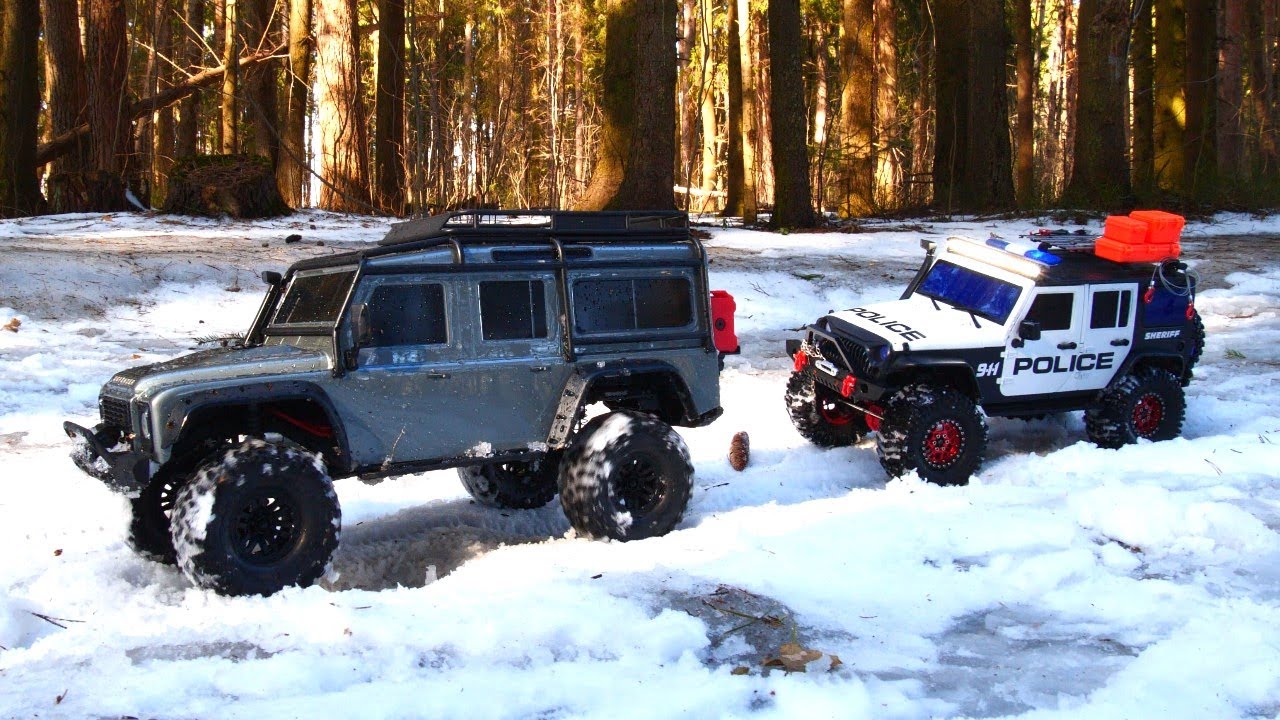 RADIO CONTROL CARS Off Road Police Car and Land Rover Defender #RcCars ...
