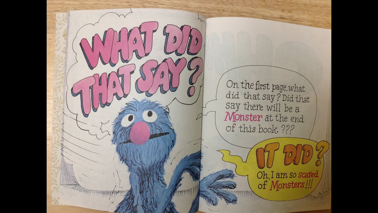 Sesame Street's Grover The Monster at the end of this Book Read Aloud ...
