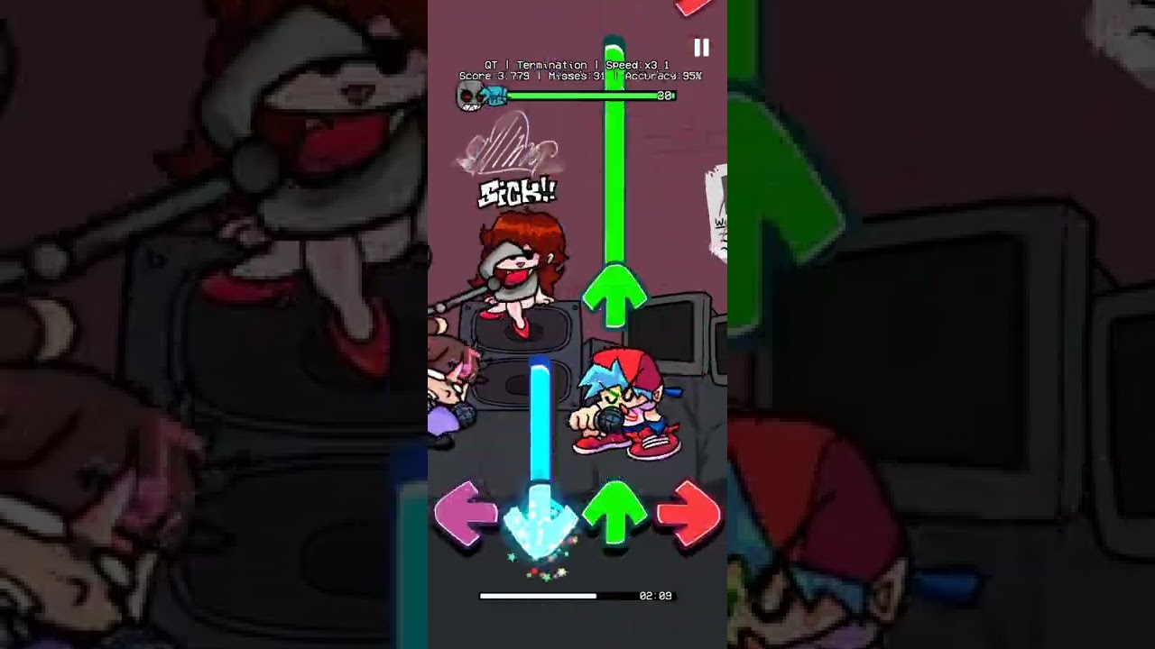 FNF QT Phase 4 Termination in phone the app called QT mod battle - YouTube