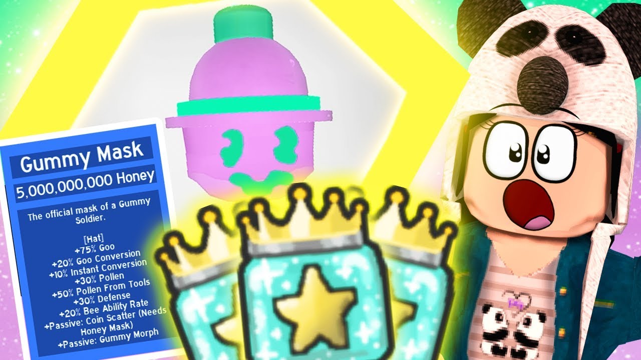 COMPRANDO GUMMY MASK - STAR JELLY DE GRAÇA | Roblox (Bee Swarm ...