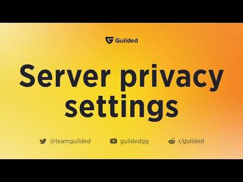 Server privacy settings | Guilded tutorial - YouTube