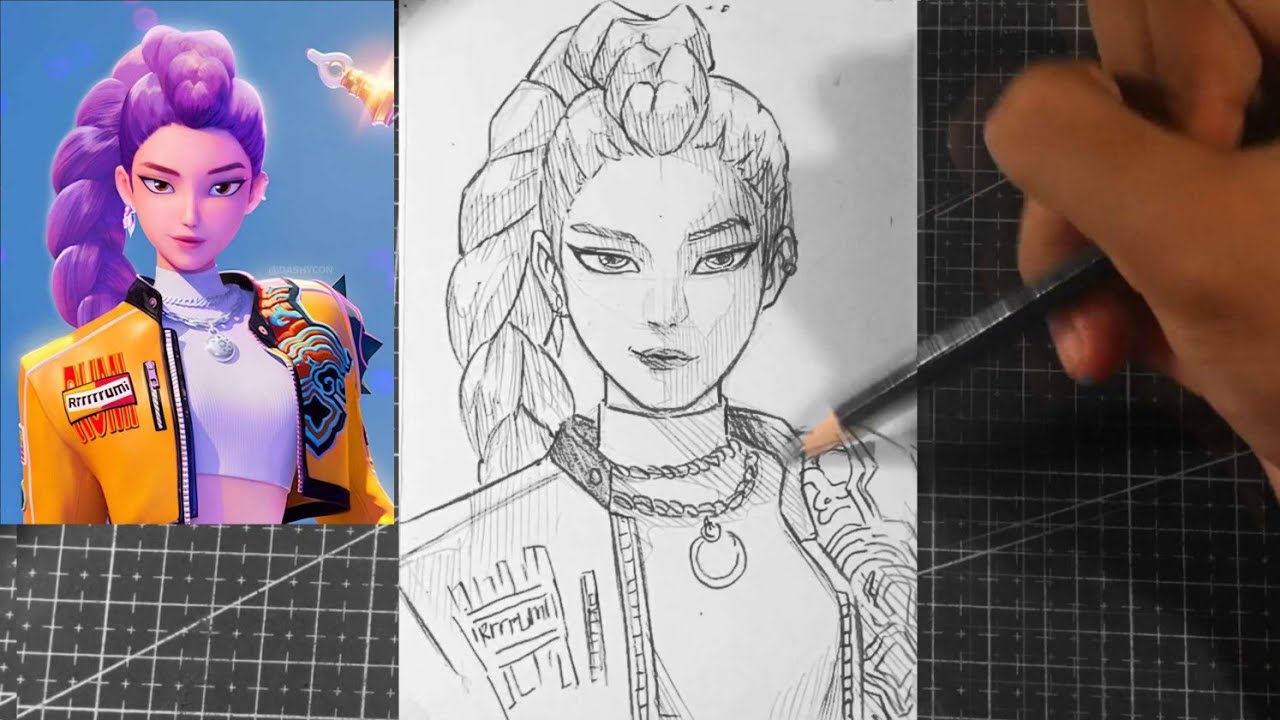 How to Draw RUMI from KPOP DEMON HUNTER || Step By Step Tutorial - YouTube