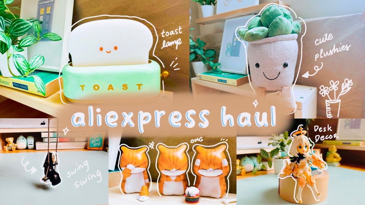 🍡cute + aesthetic aliexpress haul 🤍 w/ shipping wait times & prices ...