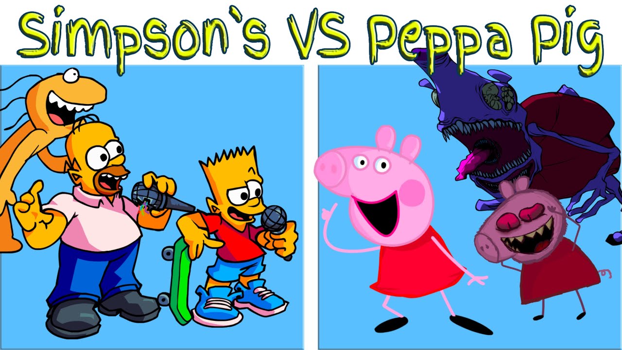 FNF The Simpson`s All Phases VS Peppa Pig All Phases Sings Can Can ...
