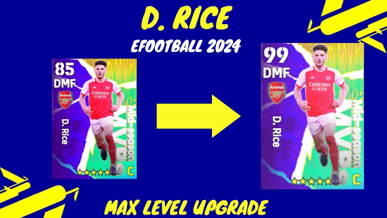 D. Rice Max Level Training Upgrade in eFootball 2024 mobile I AFTER ...
