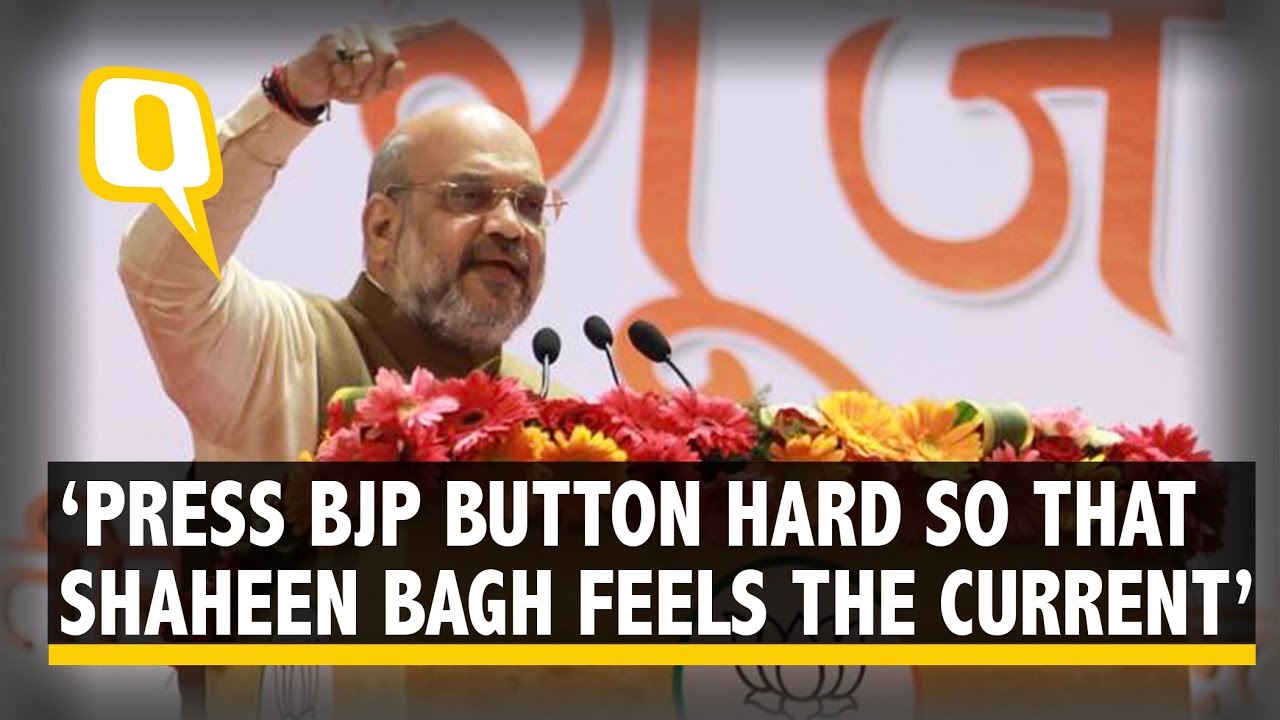Press BJP Button So Hard That Shaheen Bagh Feels the Current: Amit Shah ...