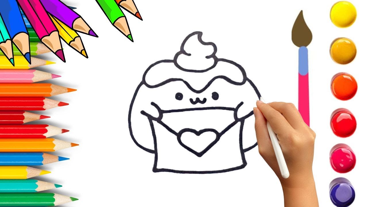 How To Draw cute Cartoon Latter Drawing, Painting & Coloring For Kids ...