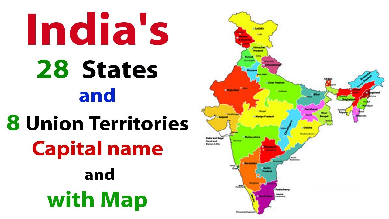 Images Of India Map With States And Capitals India States And Capitals