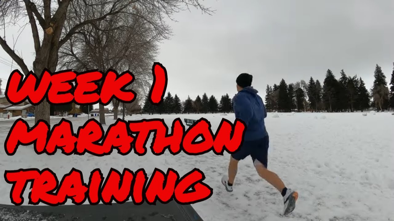 Marathon training week 1 results - YouTube