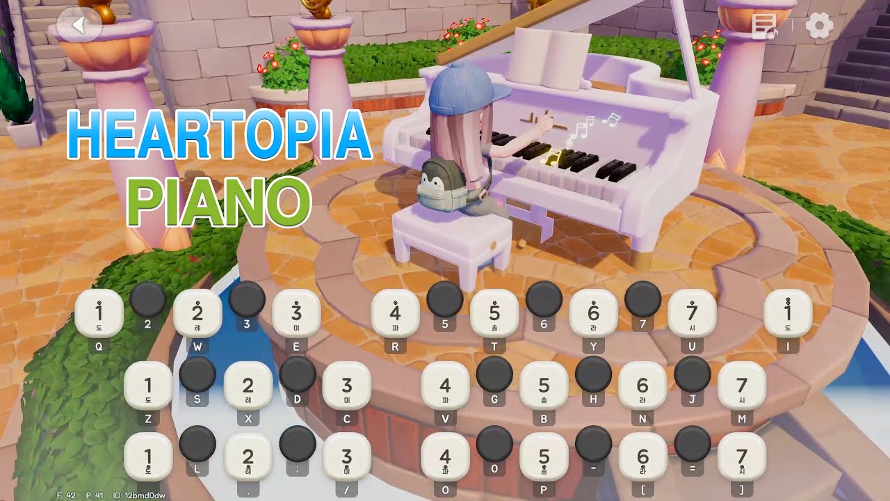 흰수염고래 윤도현밴드YBㅣ피아노 연주🎹 | Heartopia Piano 두근두근타운 - YouTube