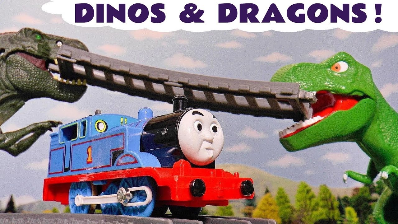 Toy Train Stories with Dinosaurs and Dragons - YouTube
