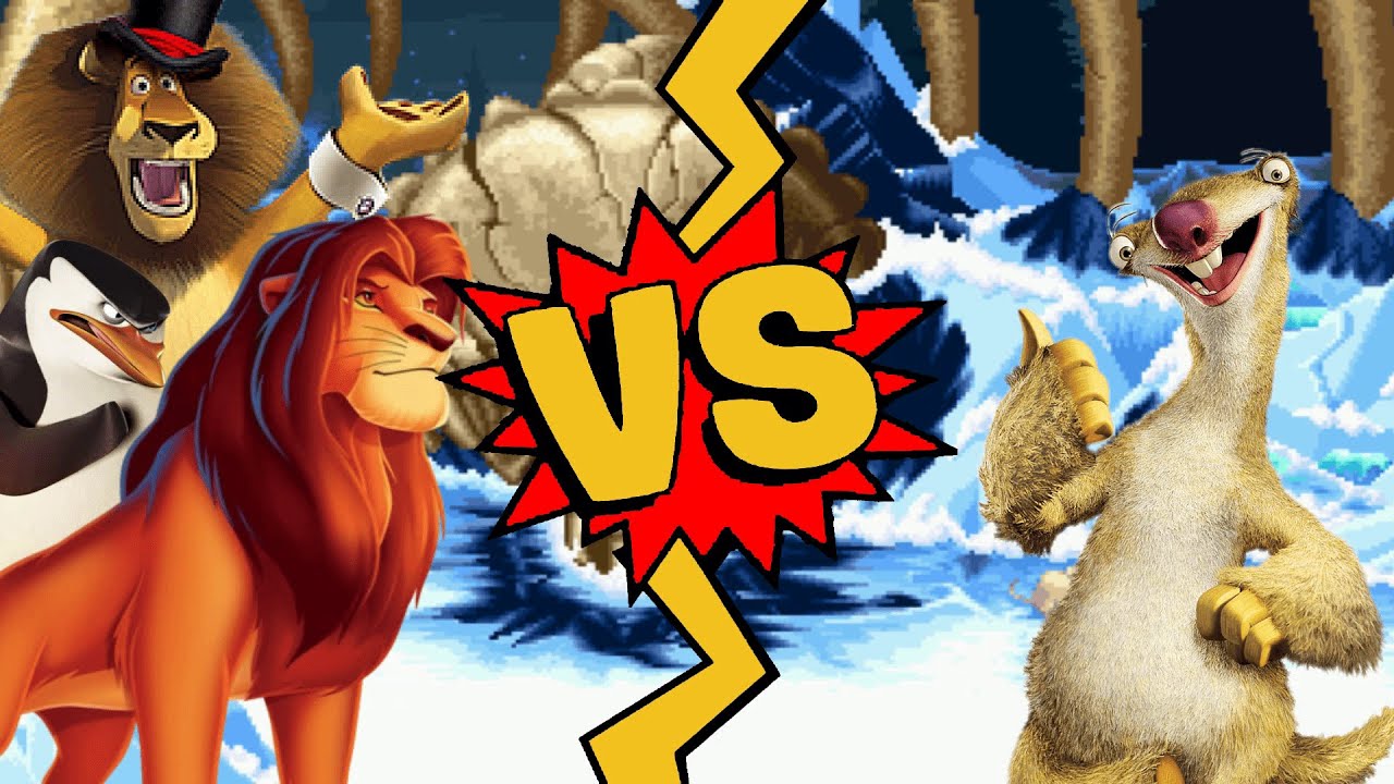 M.U.G.E.N Battles | Alex the Lion/Skipper/Simba vs Sid - YouTube