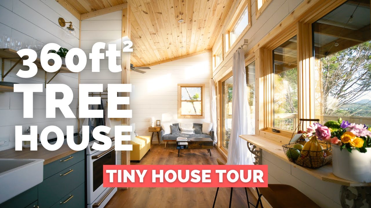 Beautiful 360-sqft Treehouse Airbnb | Tiny House Tour - YouTube