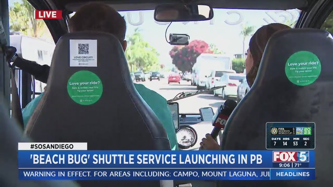 Free Summer Shuttle Launches In Pacific Beach - YouTube
