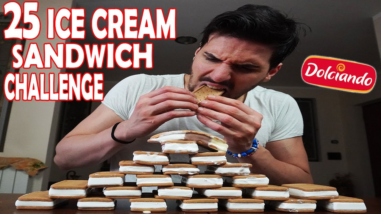 25 SANDWICHES ICE CREAM | GELATO CHALLENGE | In quanto tempo? | MAN VS ...