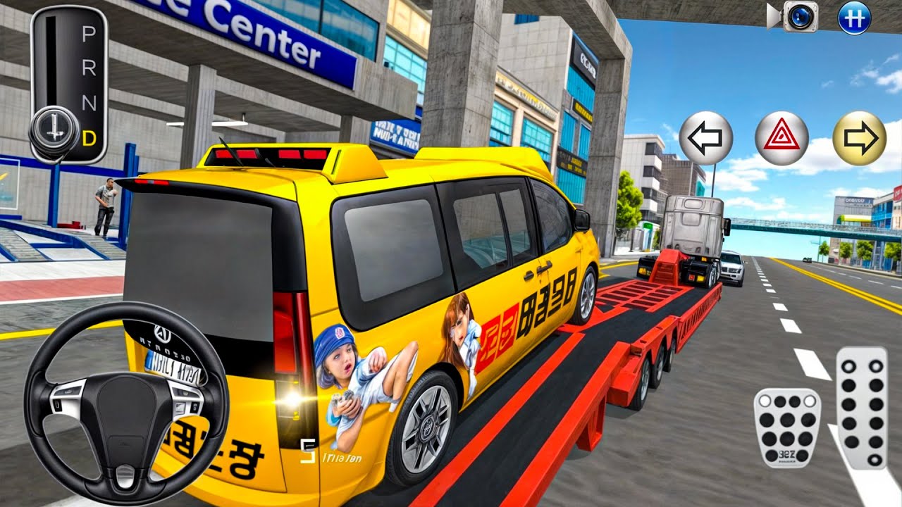 3d Driving Class Cargo Truck Driving: School Van Transporting | Car ...