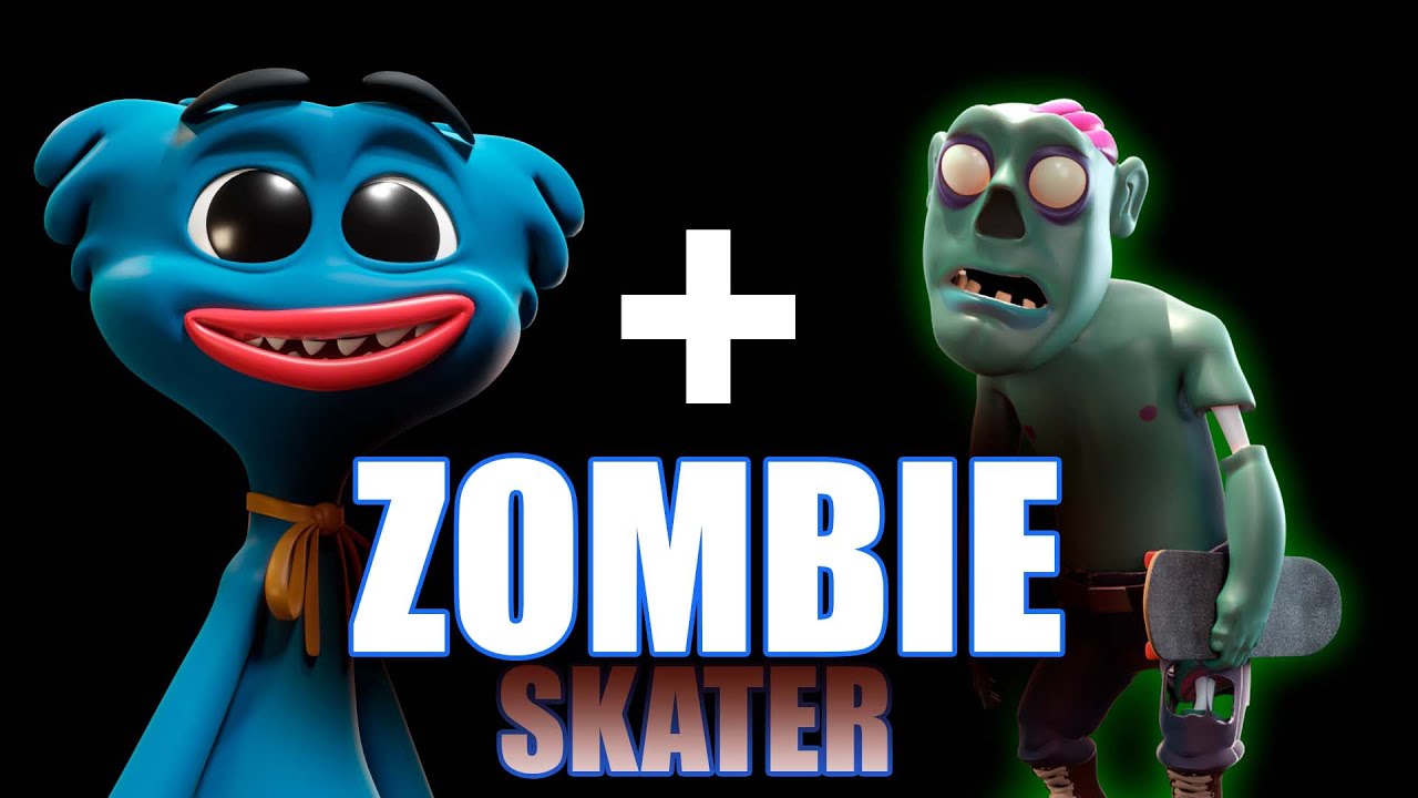 HUGGY WUGGY + SKATER ZOMBIE = ? (Poppy Playtime Animation - YouTube