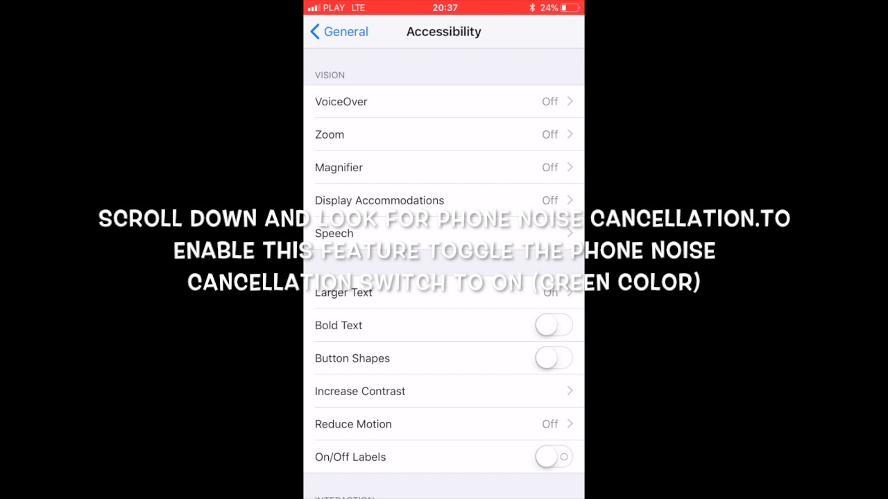 HOW TO ENABLE OR DISABLE PHONE NOISE CANCELLATION IN IOS 11 - YouTube