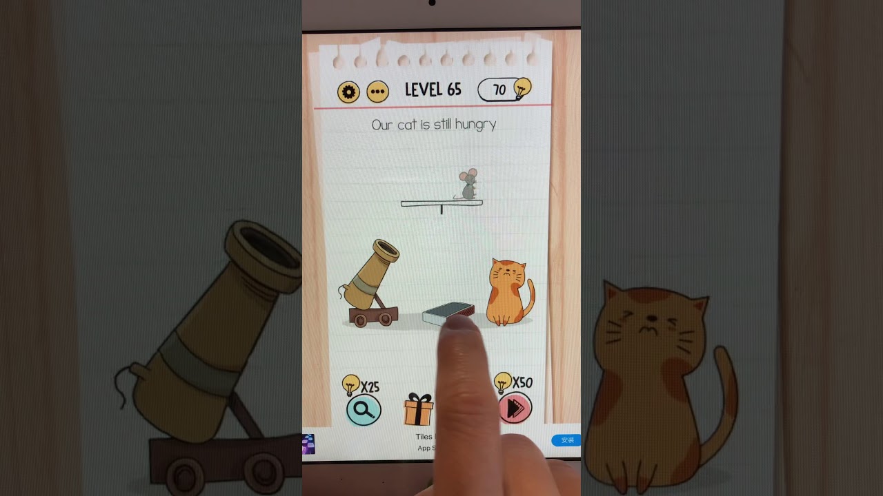 Brain Test Level 65 Our cat is still hungry - YouTube