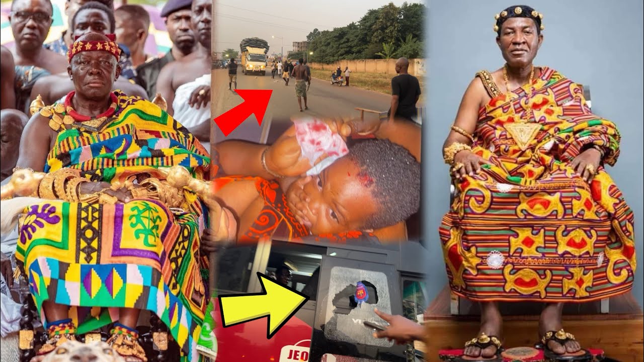 BREAKING‼️People Of Techiman burn Asante flags & destroy Manhyia buses ...