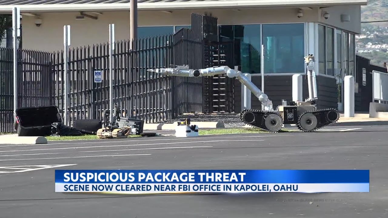Suspicious package threat at FBI HQ in Kapolei - YouTube