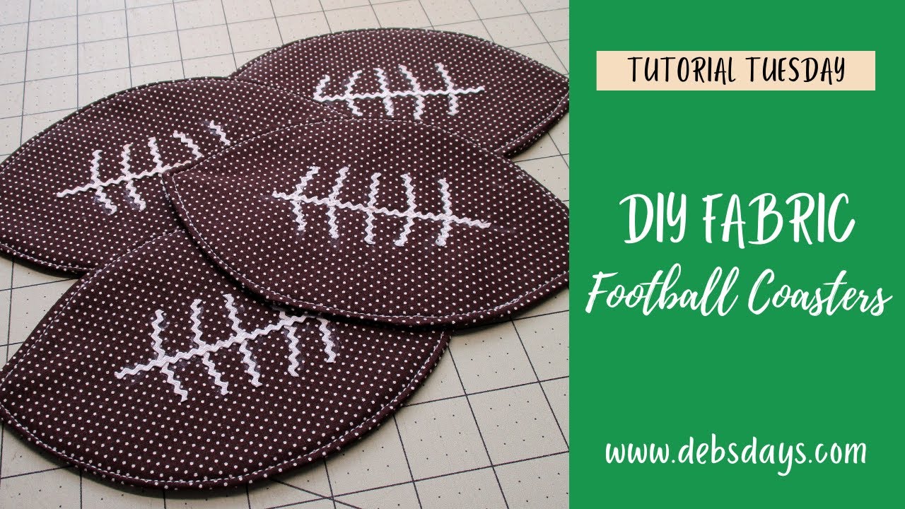 Sew Fabric Football Coasters: Cute DIY Project for the Big Game - YouTube